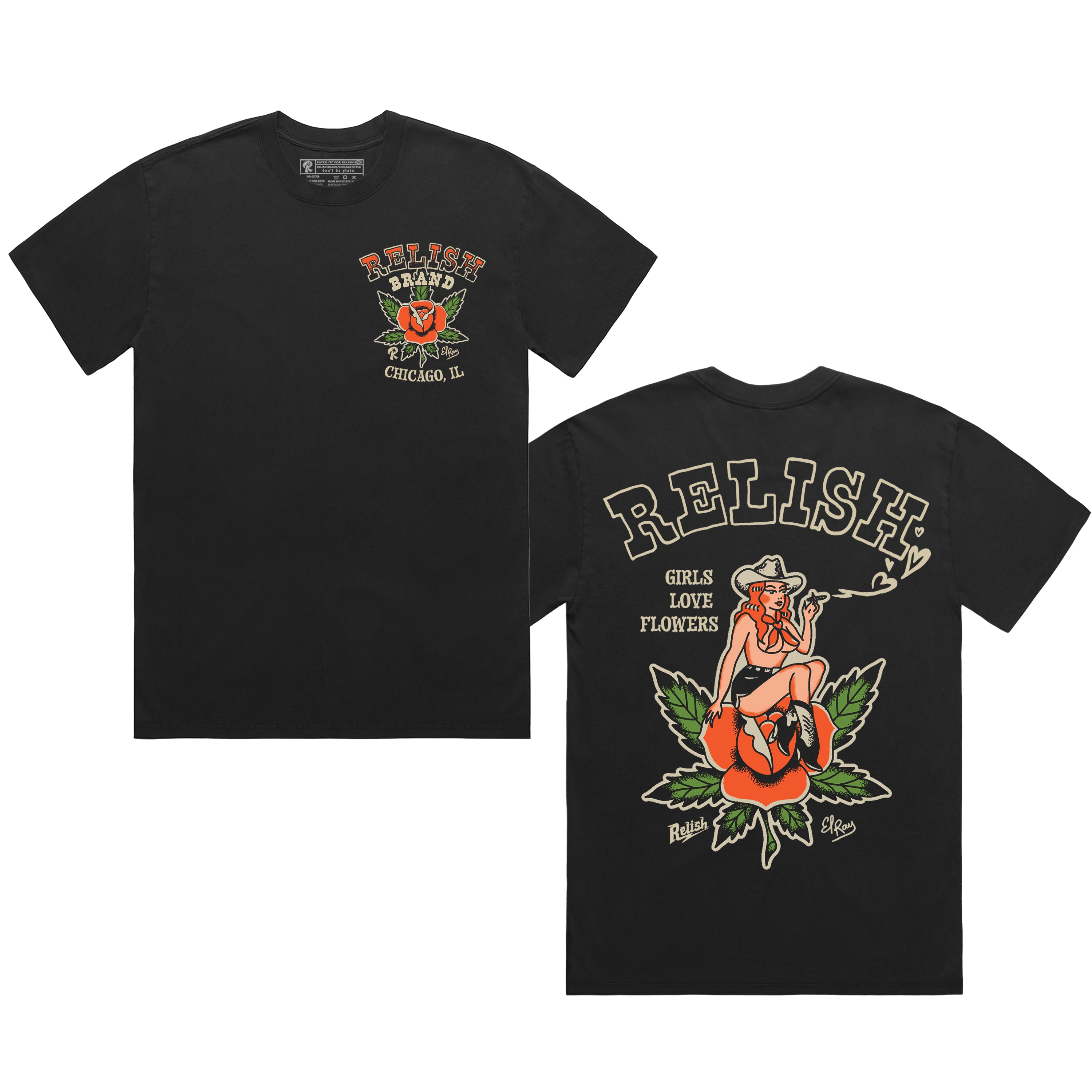 Girls Love Flowers X El Ray collab - 2026 Black – Relish Brand